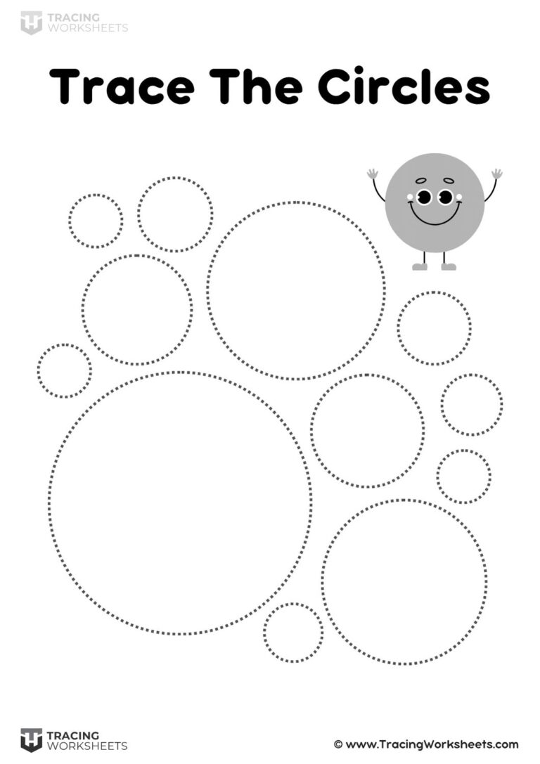 10 Circle Tracing Worksheets - Free Printable Circle to Trace