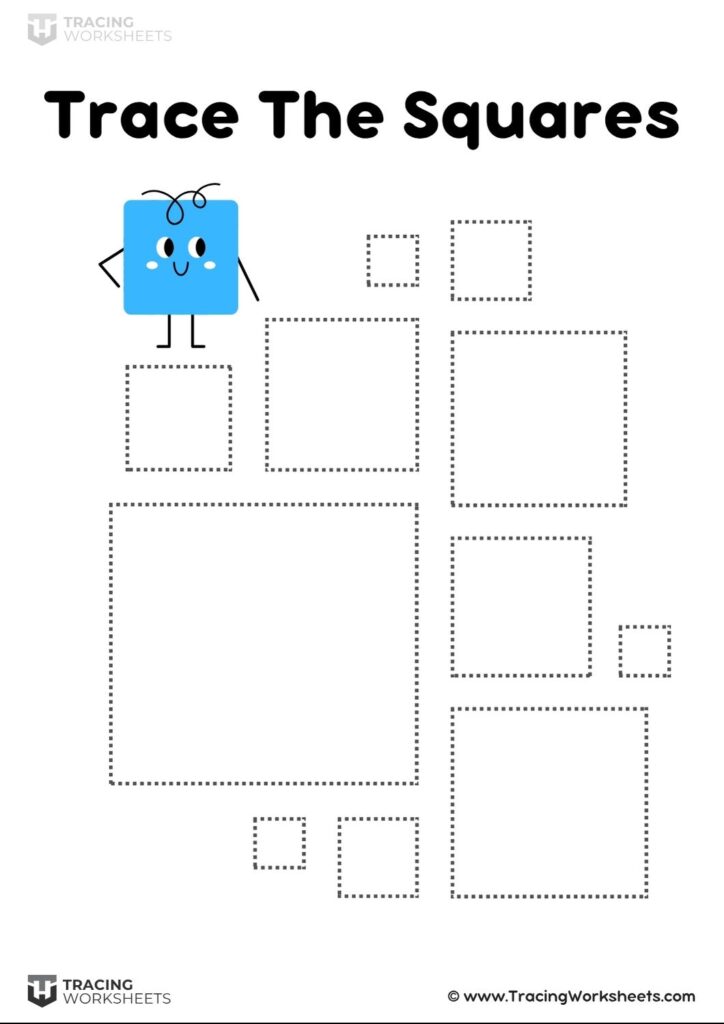 Square Tracing Worksheets – 9 Free Printable PDFs
