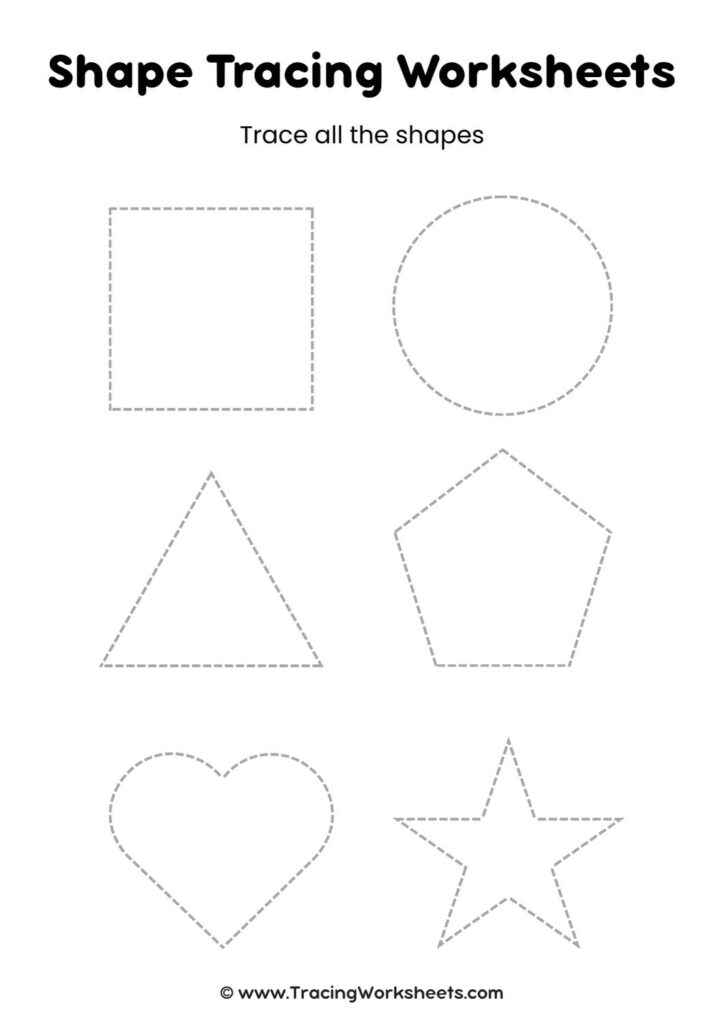 Shape Tracing Worksheets - 18 Free Worksheets