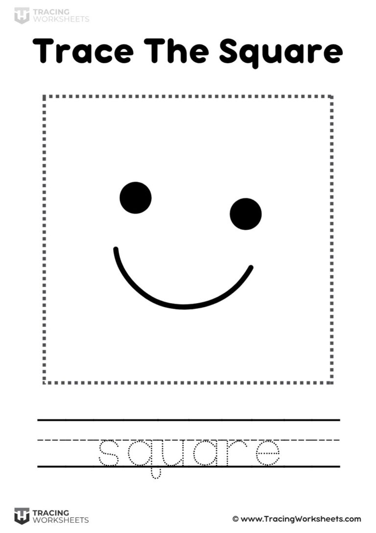 Square Tracing Worksheets – 9 Free Printable PDFs