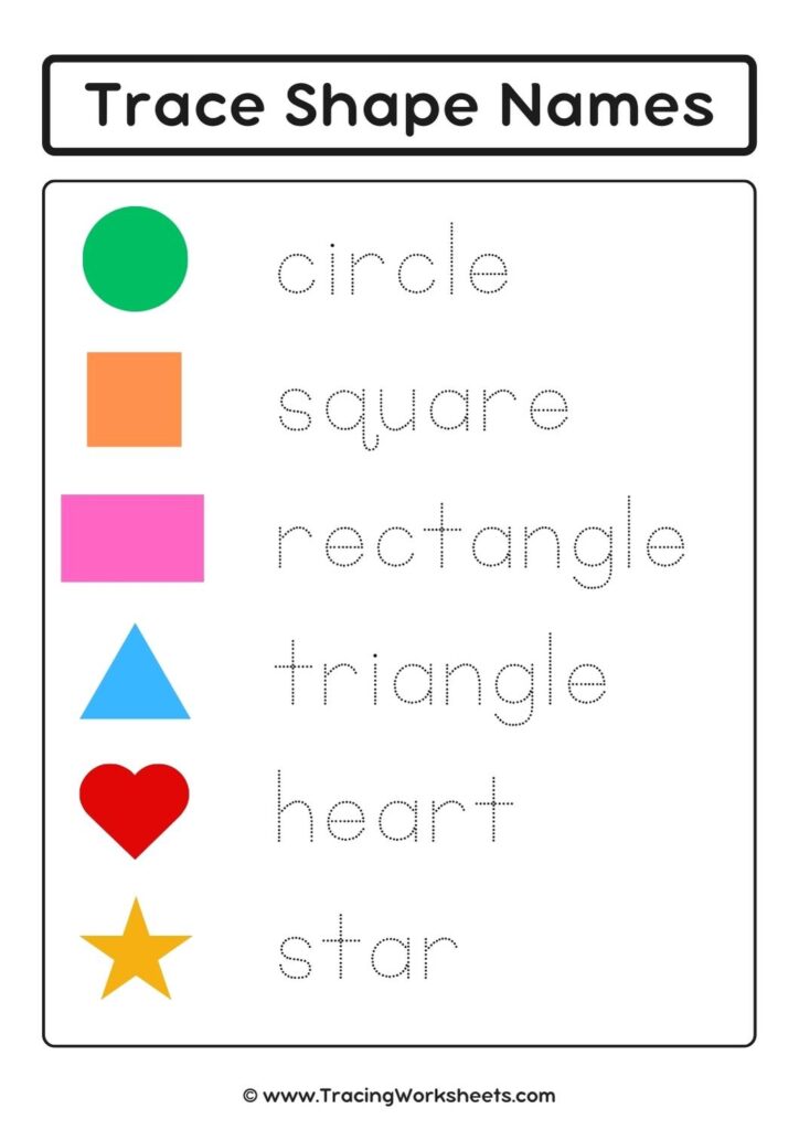 Shape Tracing Worksheets - 18 Free Worksheets