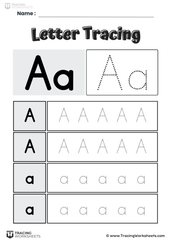 Letter A Tracing Worksheets - Free Printables