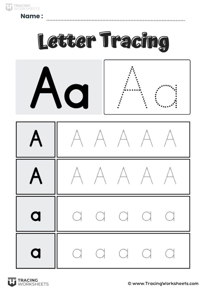Letter A Tracing Worksheets - Free Printables