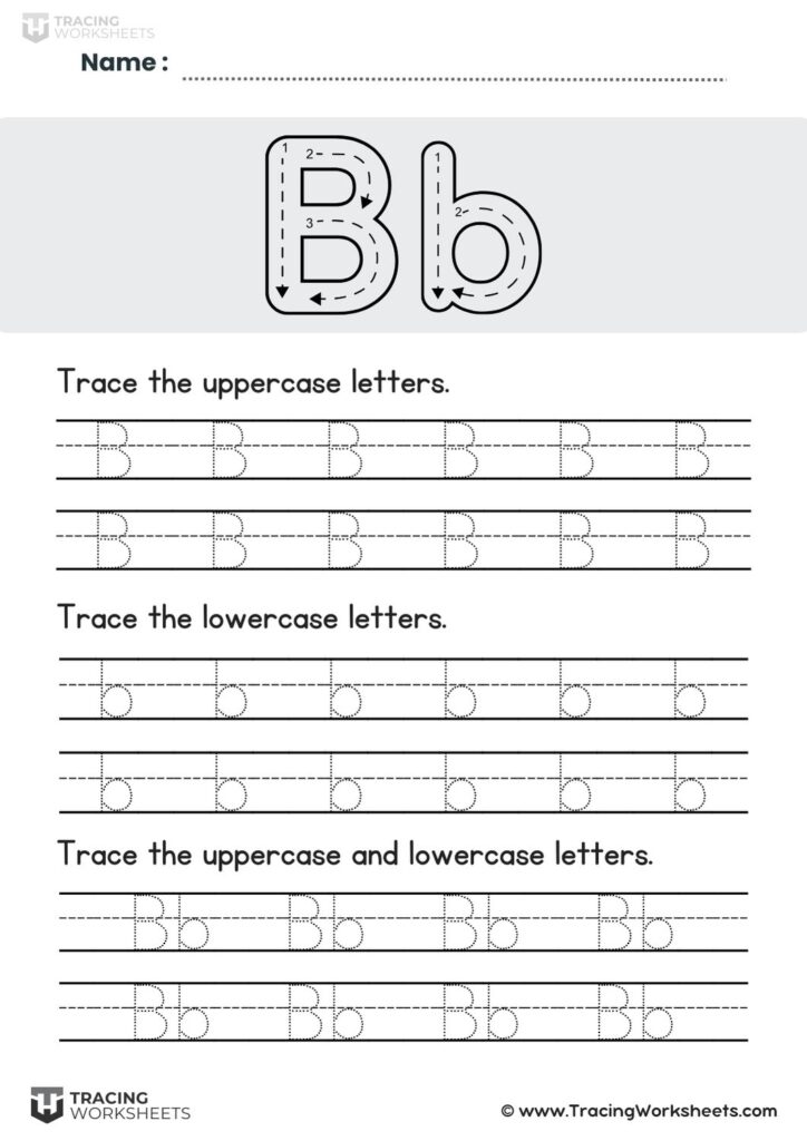 Letter B Tracing Worksheets - Free Printables