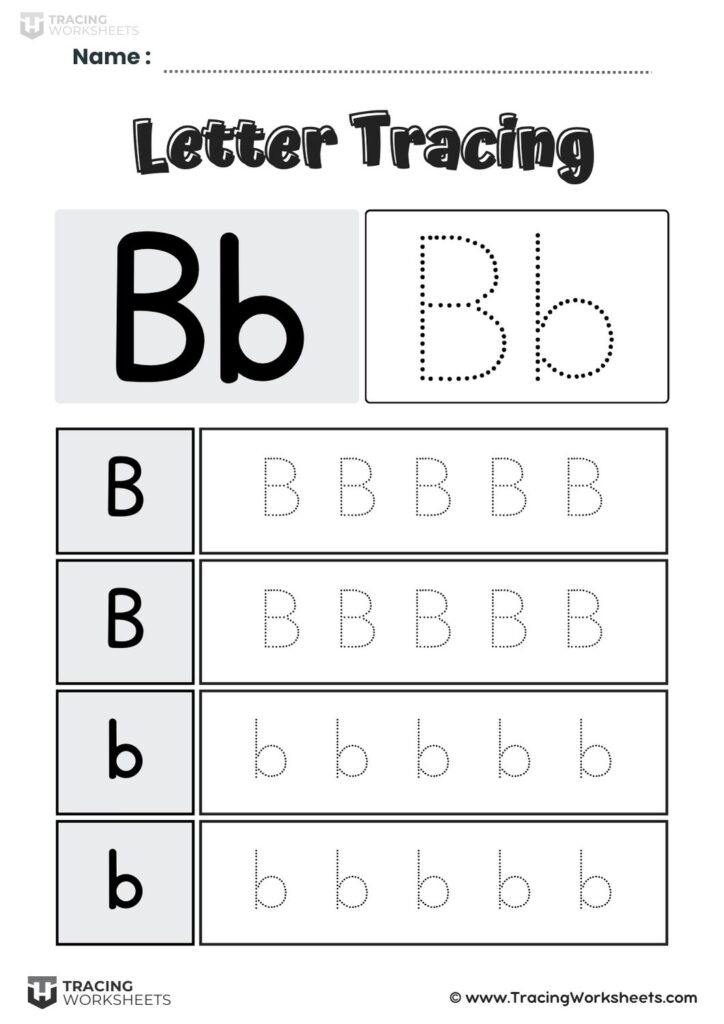 Letter B Tracing Worksheets - Free Printables
