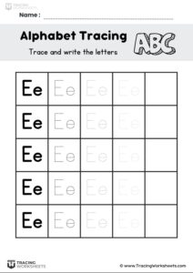Letter E Tracing Worksheets - Free Printables