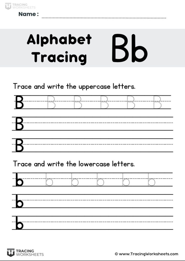Letter B Tracing Worksheets - Free Printables
