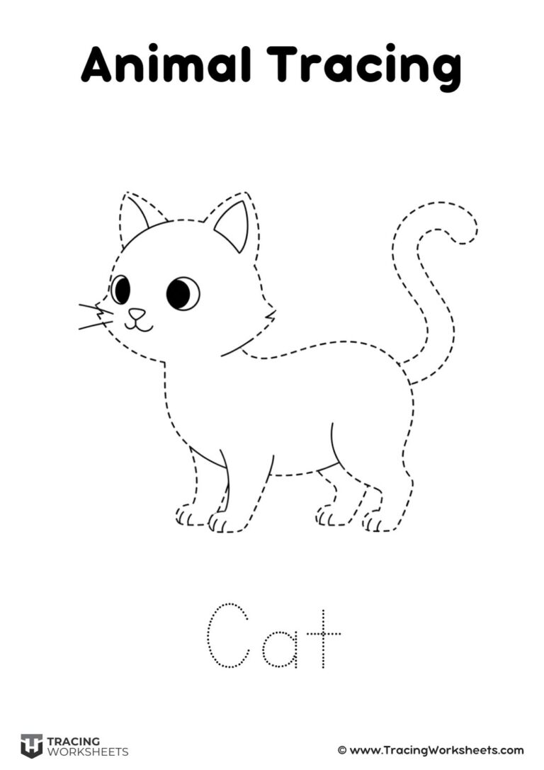 Animal Tracing Worksheets | +20 Animals Pictures