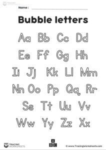 8 Bubble Letter Tracing Worksheets – Free Printable PDFs