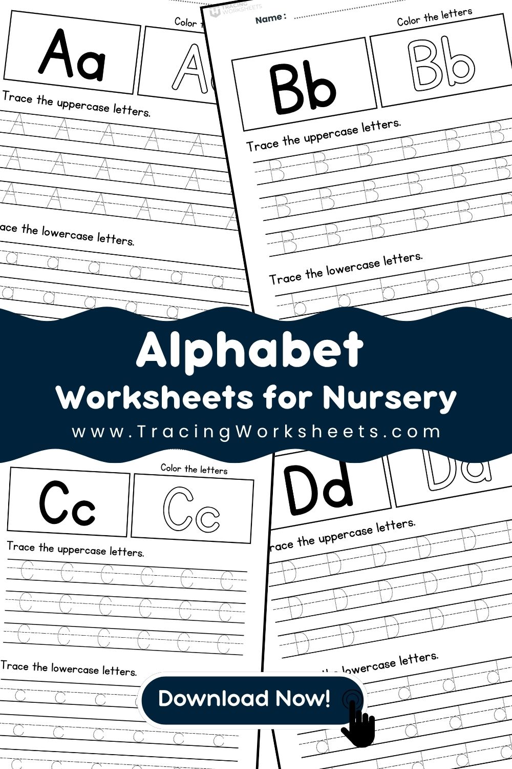 Alphabet Worksheets for Nursery (A–Z Bundle) | Free Printables
